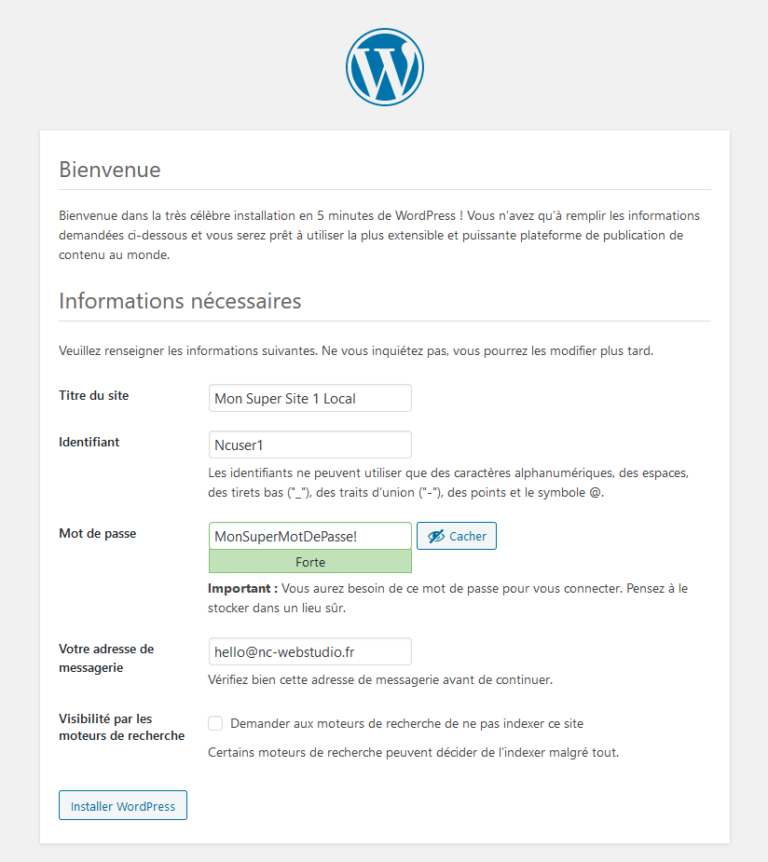 Comment installer WordPress en localhost ou manuellement ? • NcWebStudio